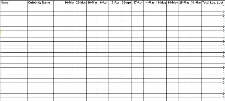 Weight Loss Tracker Template - 4 Best Daily & Weekly Spreadsheet [100% ...