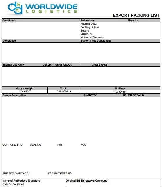 Free Packing List Template 31 Best Documents Excel Word PDF 