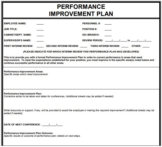 30 Free Performance Improvement Plan Templates Word Excel PDF 30 Free Performance Improvement Plan Templates Word Excel PDF