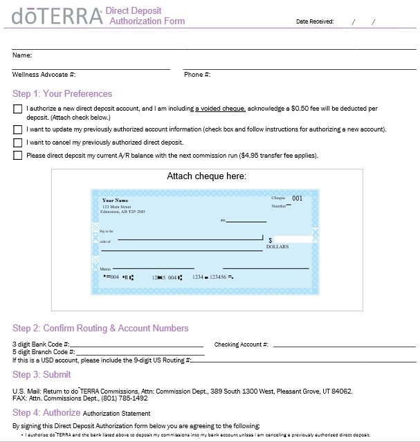 5 Direct Deposit Form Templates Word Excel Formats 5 Direct Deposit 