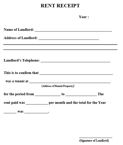 30 Free Printable Rent Receipt Templates Word Excel Best Collections