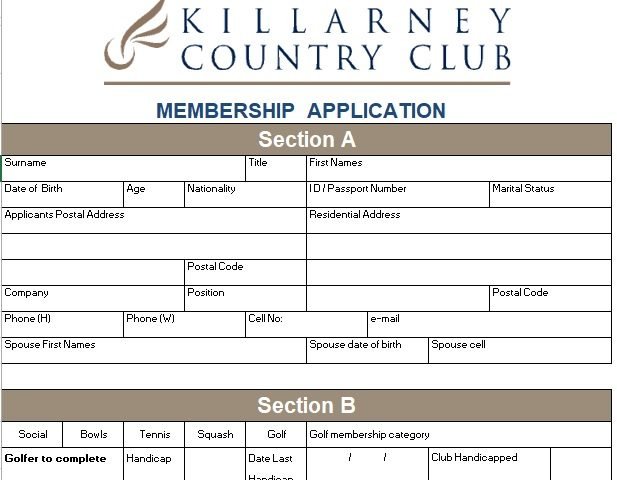 Free Membership Application Form Templates (Excel, Word) - Best Collections