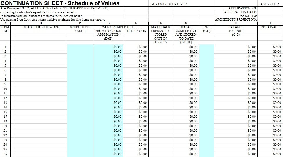 Simple Schedule Of Values Templates Excel Word Best Collections