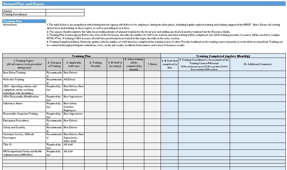 25 Employee Training Plan Templates Excel Word Best Collections