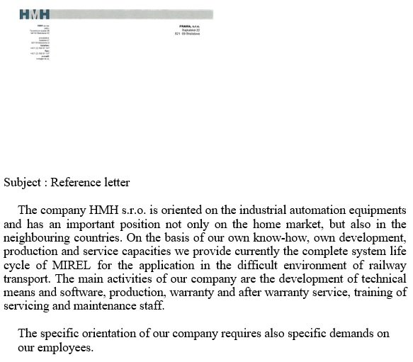 Professional Business Reference Letters MS Word Best Collections