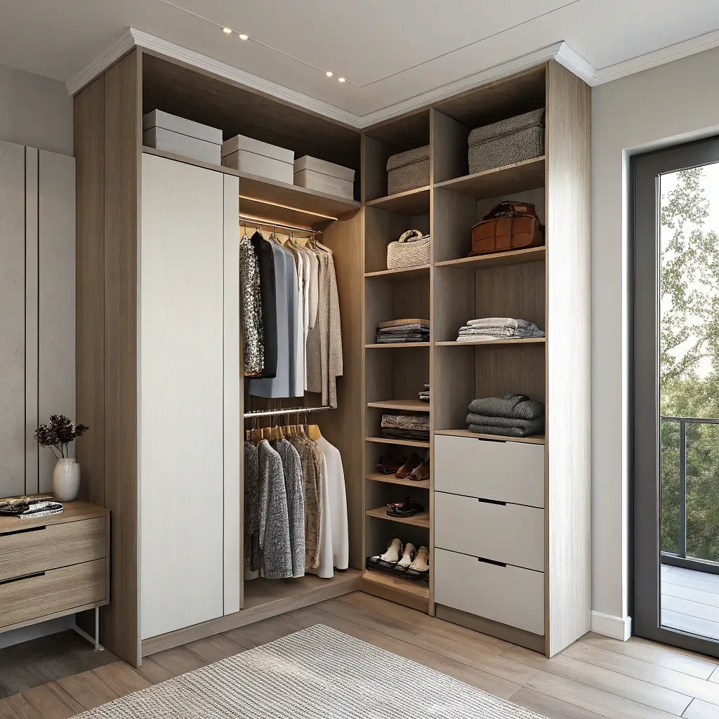 15 Clever Small Wardrobe Design Ideas and Space Optimization