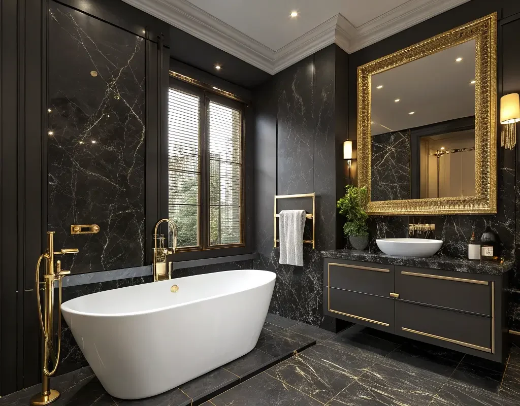 10 Dreamy Black and Gold Bathroom Ideas to Try Now